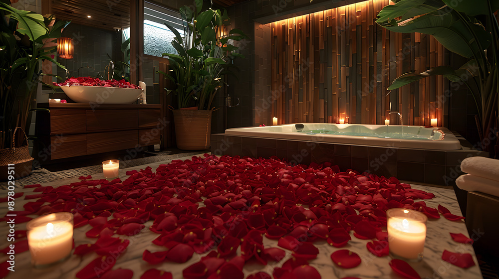 Design a serene Valentine's Day spa day with a couple enjoying massages ...