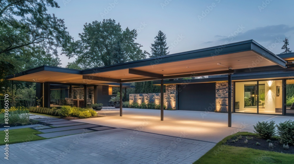 Modern ranch with an architecturally stunning carport that blends ... Modern ranch with an architecturally stunning carport that blends ...