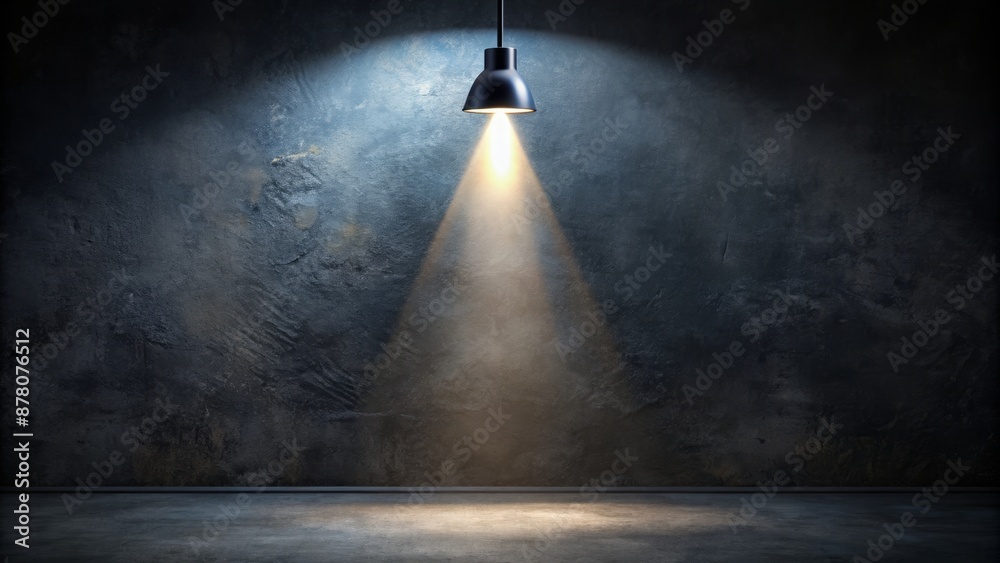Photo & Art Print Dramatic dark background with spotlight shining on ...