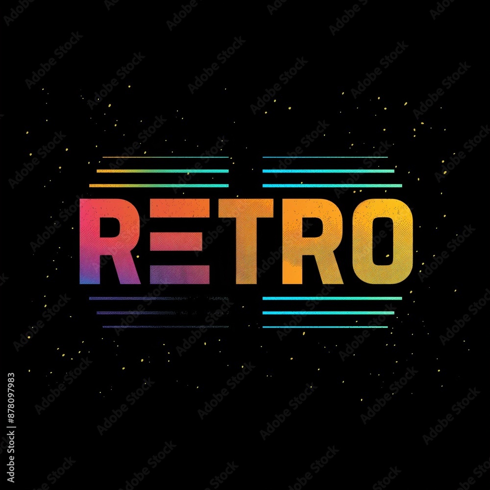Retro logo design with 1980s aesthetic, featuring bold typography and ...