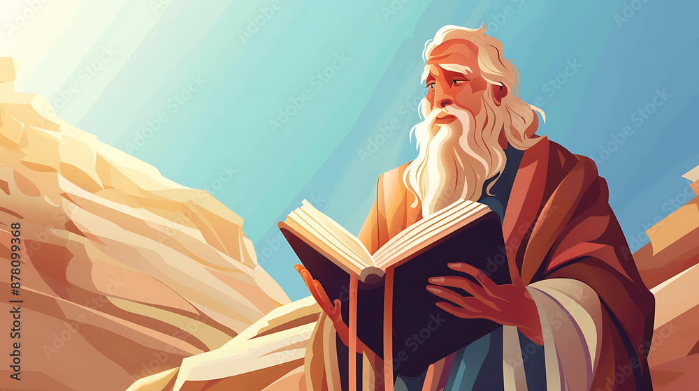 Bible narratives about Moses miracle. Christian bible character ...