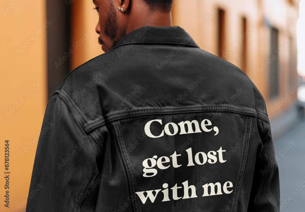 Apparel Jacket Back View Mockup With Generative AI Stock Template ...