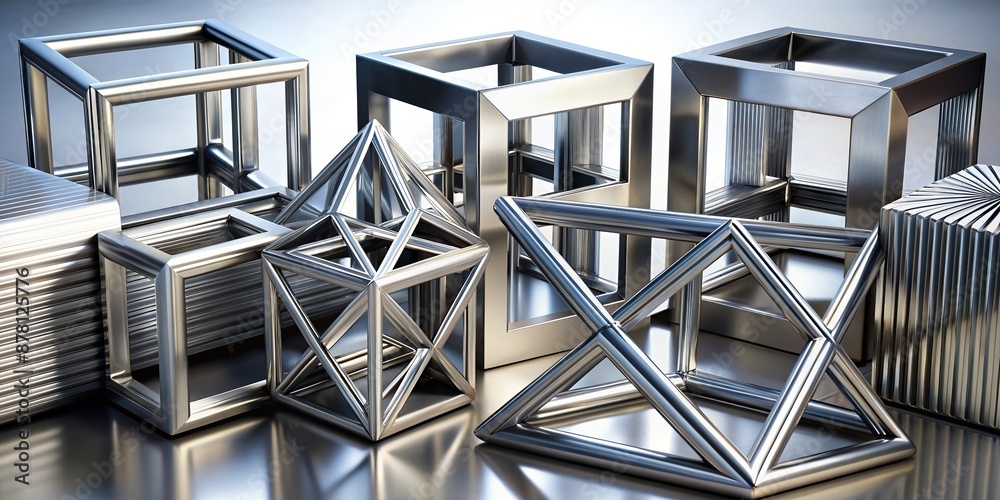 Variable geometric shapes of different smooth steel structures Steel ...