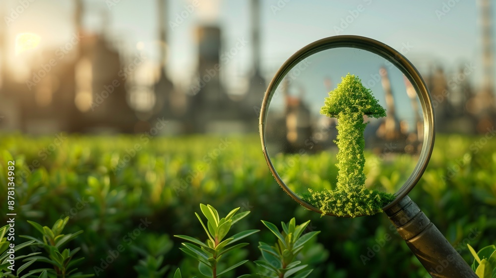 Modern eco-friendly factory with green manufacturing practices ...