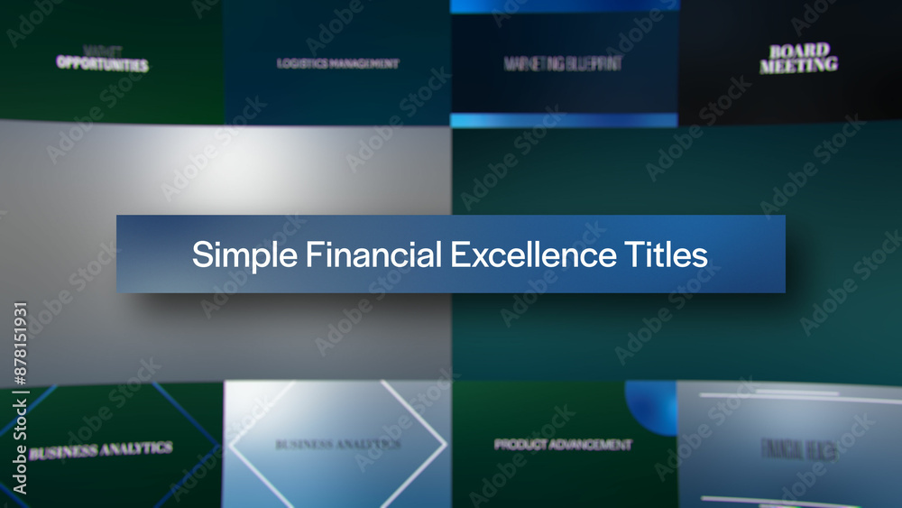 Simple Financial Excellence Titles | 10 Motion Titles with Control ...