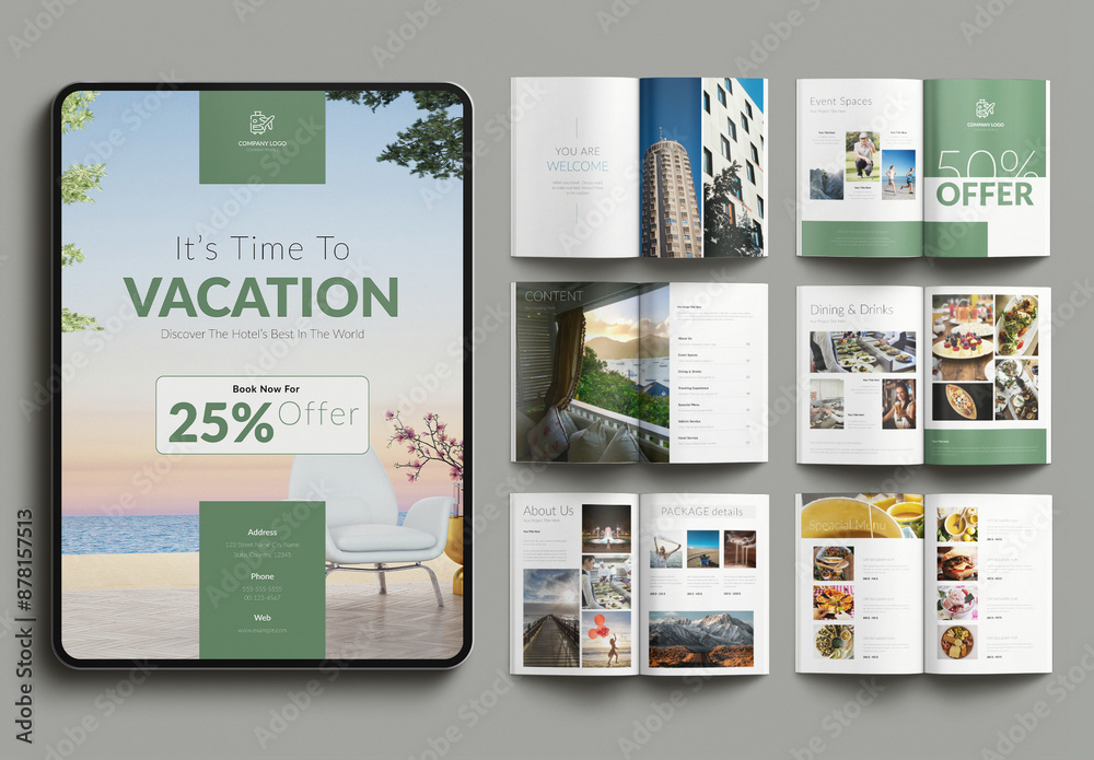 Vacation Brochure Design Stock Template | Adobe Stock