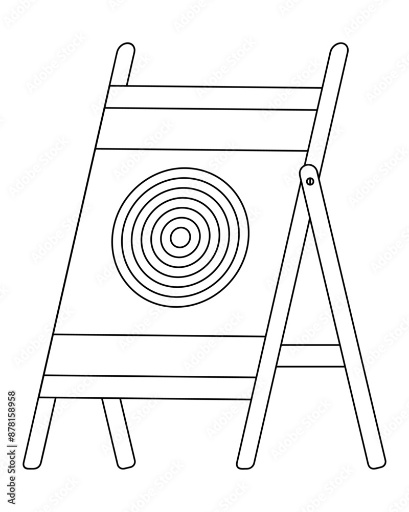 Target for sport shooting. Sketch. A round diagram is drawn on the ...