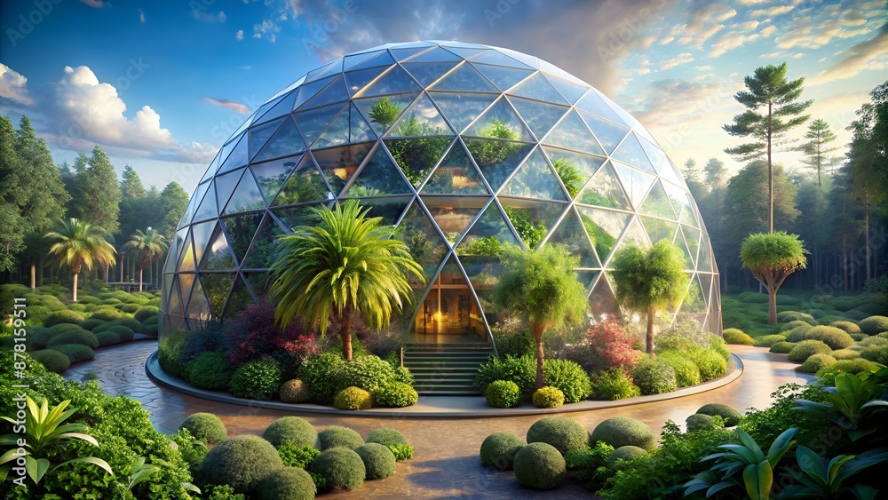 Bio-Dome Ecosphere: This dome-shaped enclosure showcases a self ...