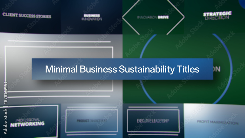 Minimal Business Sustainability Titles | 10 Motion Titles with Control ...