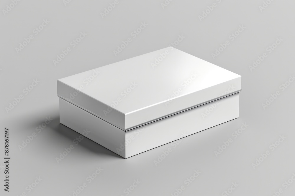 Package Mockup. Blank White Mobile Box Template for Your Design in 3D ...