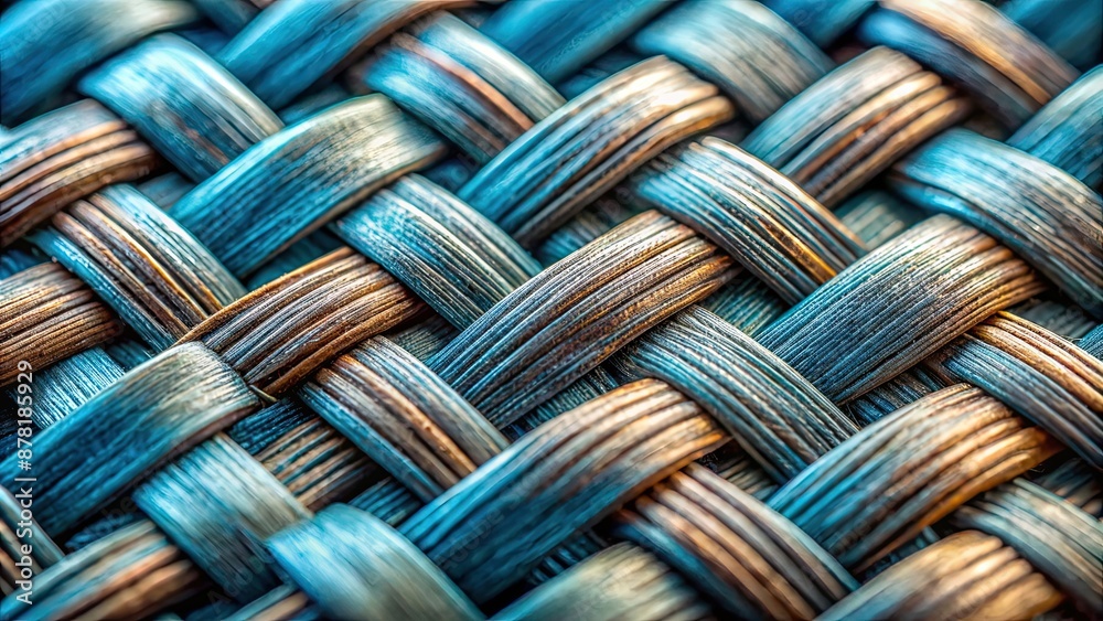 Macro shot of nano fibers weaving together to create a detailed textile ...