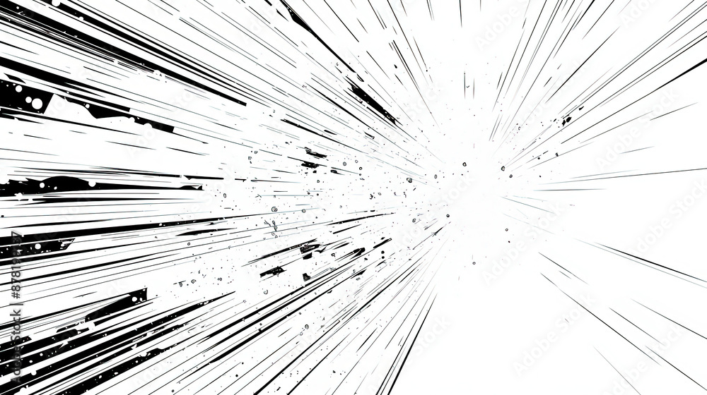 Speed lines backgrounds. Fast speed motion horizontal line manga effect ...