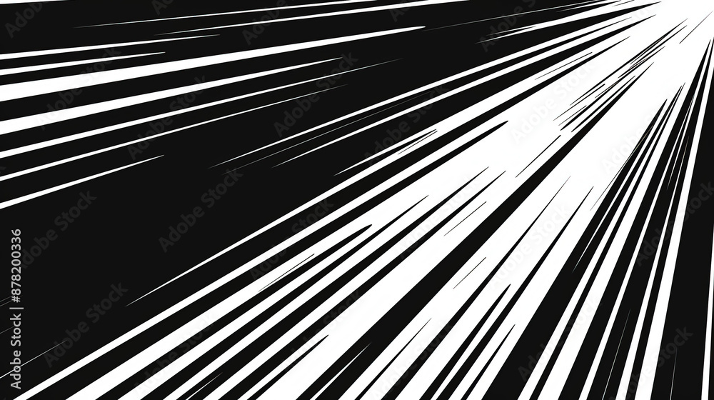 Speed lines backgrounds. Fast speed motion horizontal line manga effect, retro radial sun rays ...