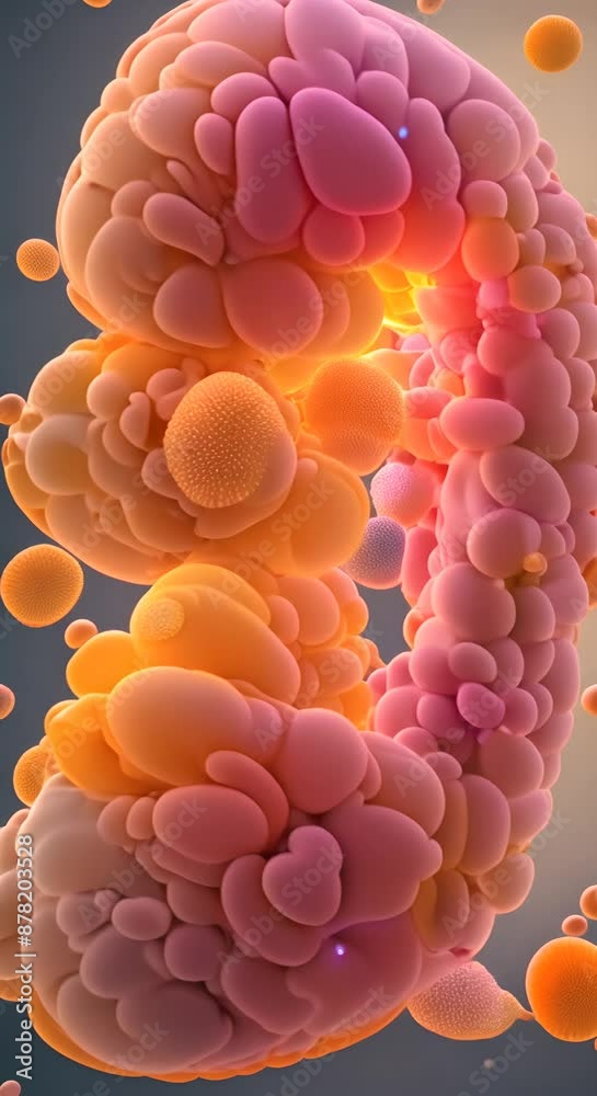 Micro bacterial Bacteria Colony Microbiome and Bacteria inside ...