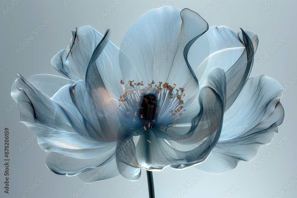 An X-ray image of a flower, revealing its internal anatomy and hidden ...