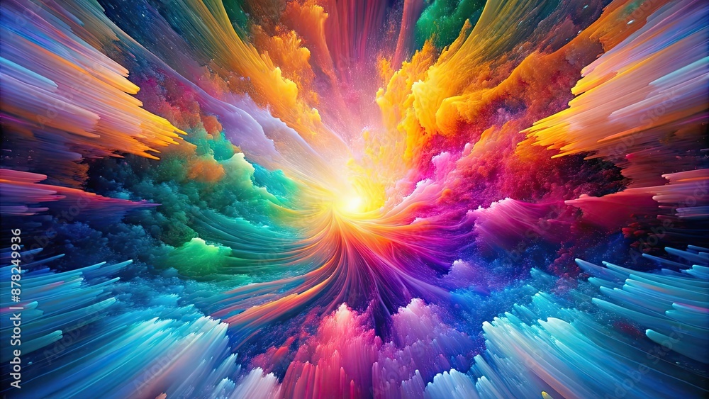 Abstract image representing transformation and change through vivid ...