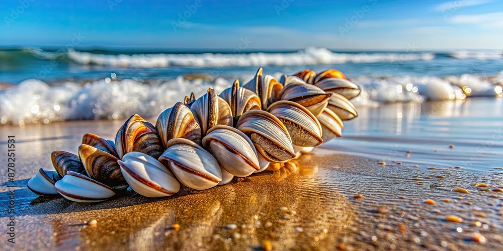 Pelagic gooseneck barnacle washed up on the beach, marine life ...