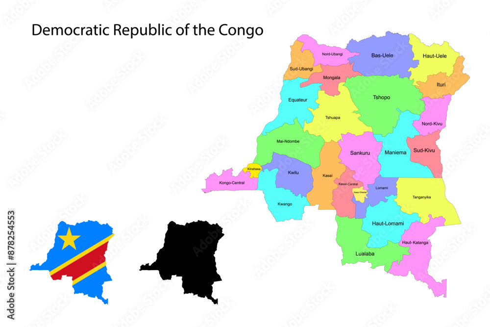 Democratic Republic of the Congo administrative divisions. Democratic ...