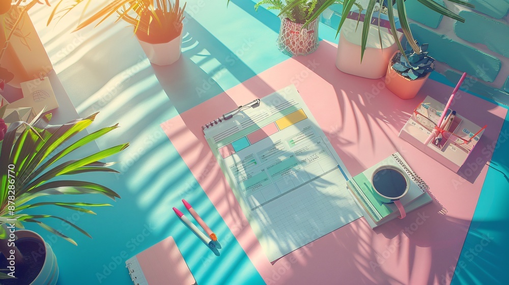 Paper craft art of financial planning tools including budget sheets ...