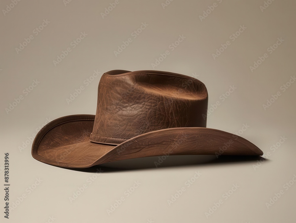 iconic cowboy hat silhouette crisp edges against neutral background ...