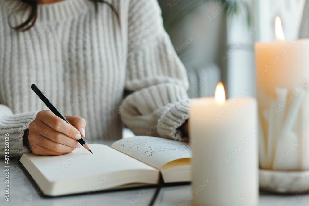 Person writing in a journal for self-reflection during the Days of Awe ...
