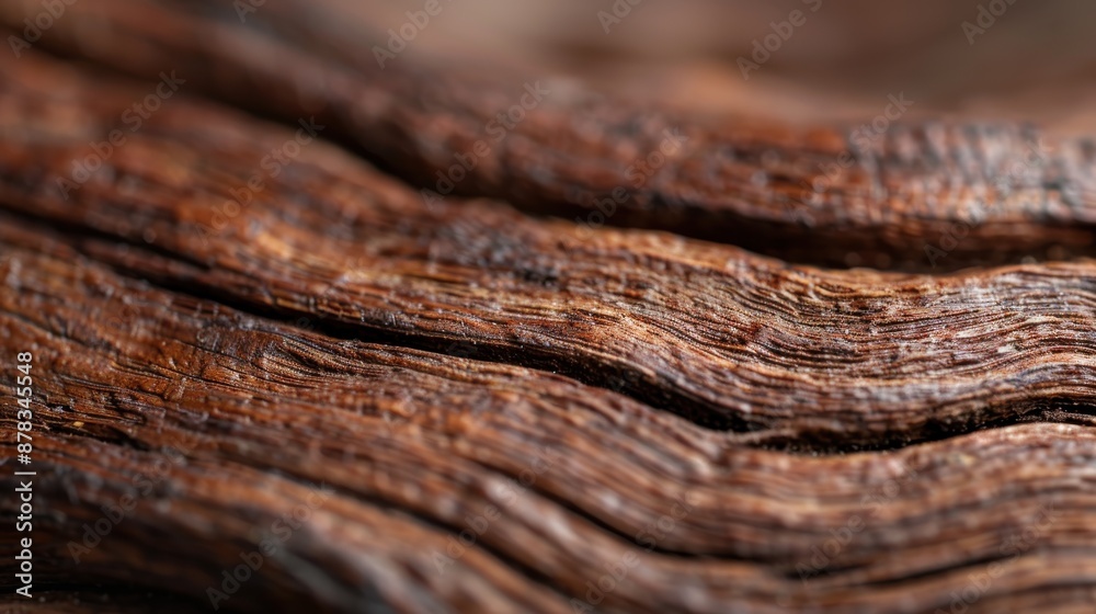 This image captures the detailed and textured appearance of aged wood ...