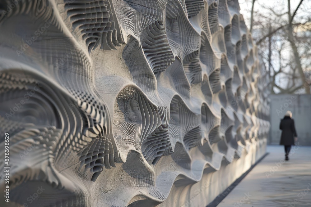 fractalinspired concrete wall with everevolving 4d patterns nanosensors ...