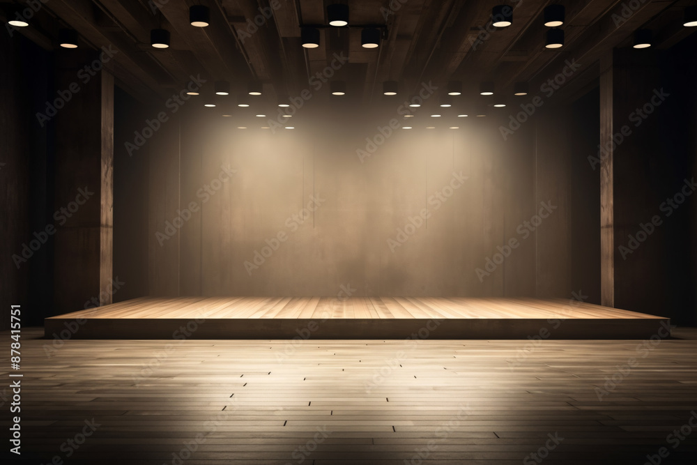 Artistic performances stage light background with spotlight illuminated ...