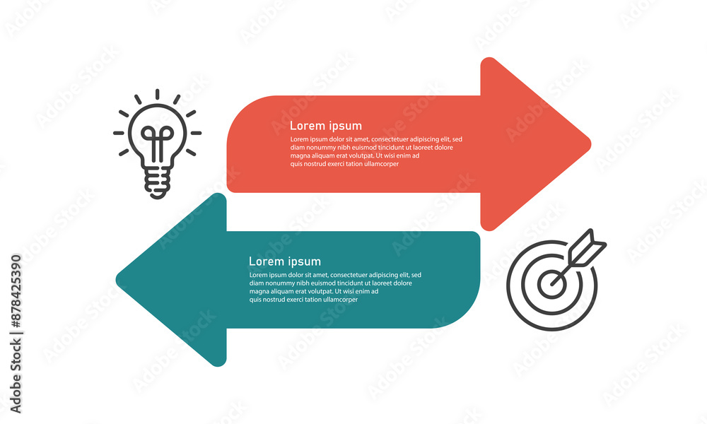 Business analysis model. Data visualization in 2 steps. Editable ...