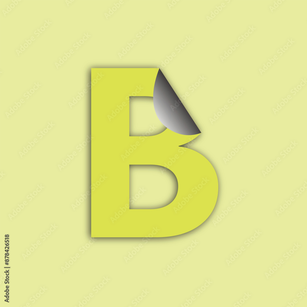 Bold and Dynamic Green B Logo Design to Elevate Modern Brands, Stock ...