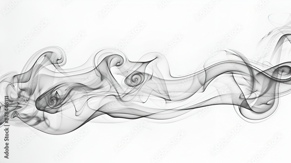 Abstract fume curves on the white background ,Magic Abstract fume ...
