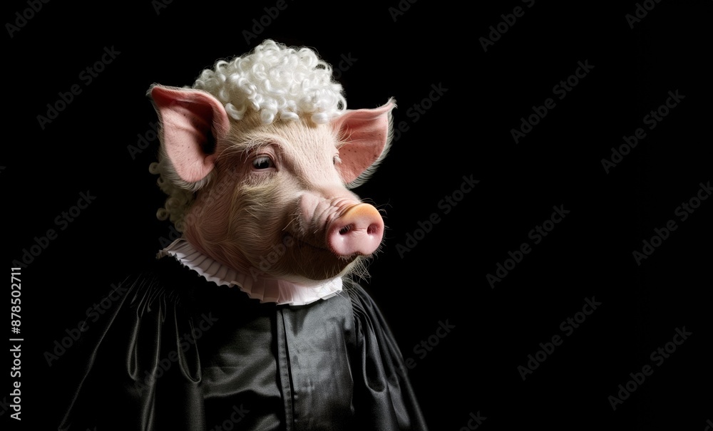 Foto de Pig in judge attire, symbolizing judicial satire. Concept of ...