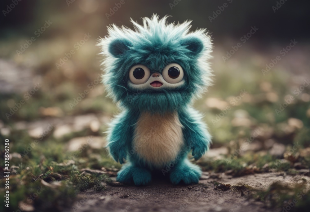 furry cute monster cartoon illustration character halloween vector ...