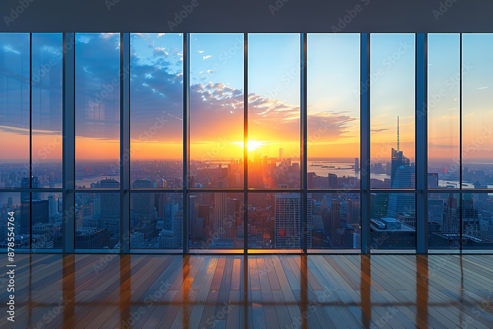 Virtual Zoom Background: Room in a 48th Floor Skyscraper with Floor-to ...