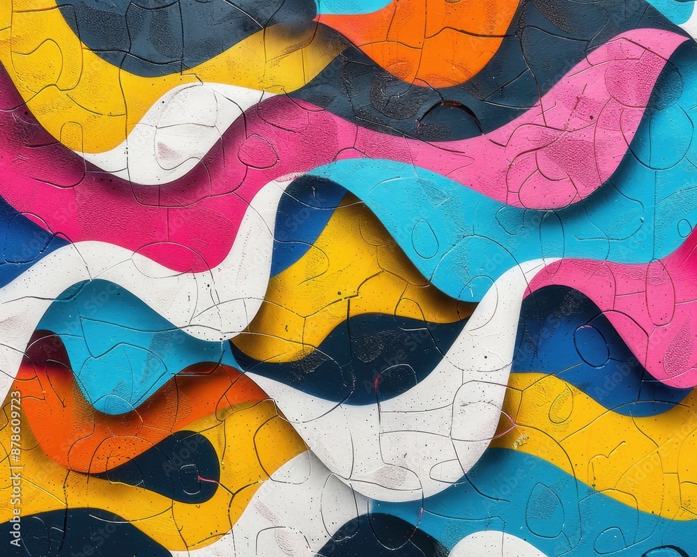 Abstract colorful patterns flat design top view space theme animation ...