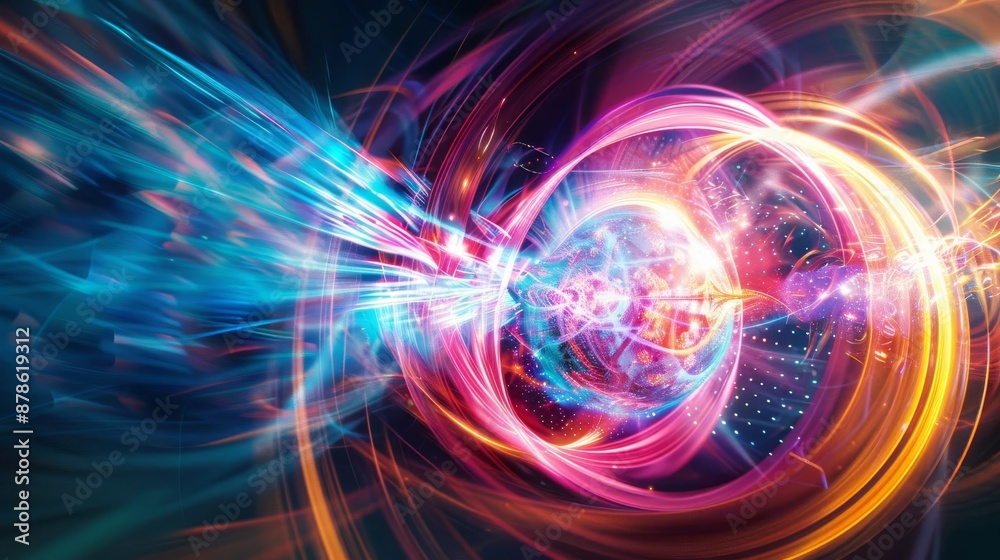 Superposition Visualized With A Quantum Particle Existing In Multiple