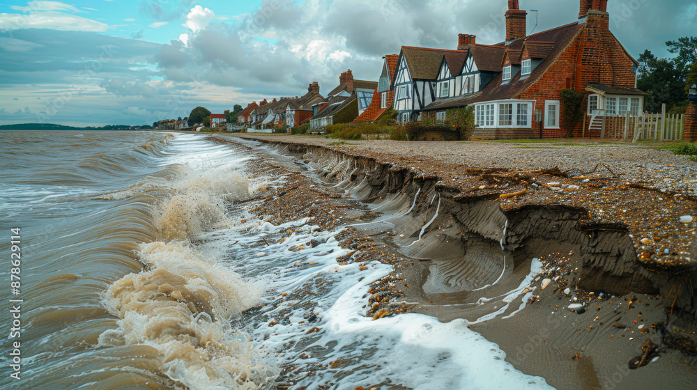 Foto de Coastal Erosion Threatening Homes. Coastal erosion causing ...