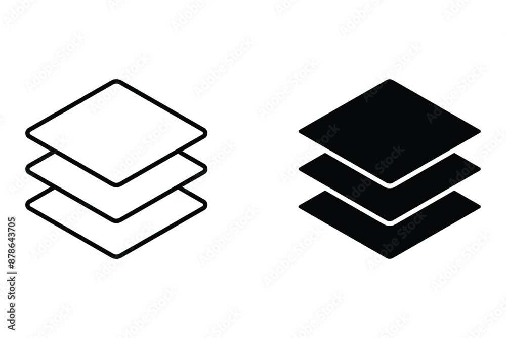 Icon Layers With Style Glyph. Symbol Layers for your web site design ...
