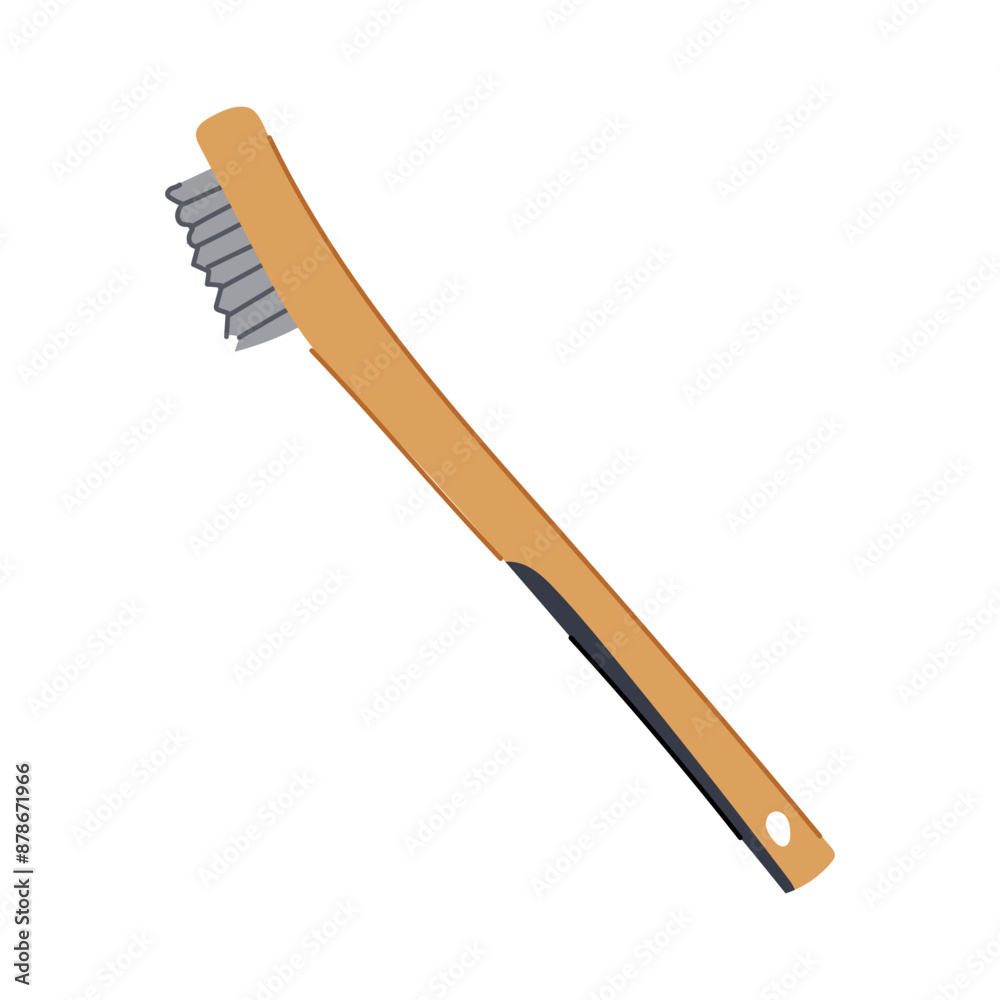 metal wire brush cartoon. old paint, cleaning cup, abrasive steel metal ...