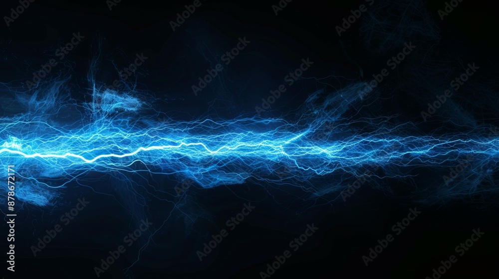Blue electric energy burst background. A vibrant blue electric energy ...