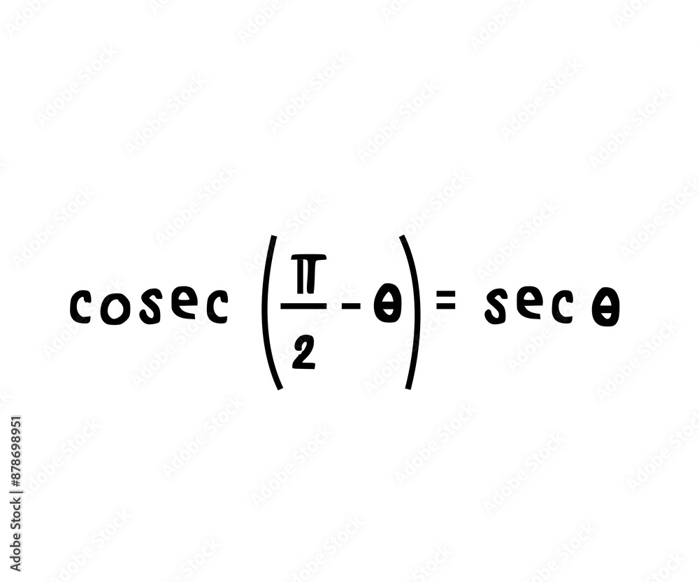 sin cos tan equation formula_co function identities_cosec formula Stock ...
