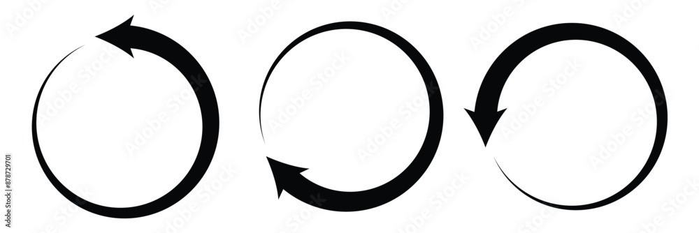 Loading icon set. Screen load progress wait circle vector symbol. Web ...