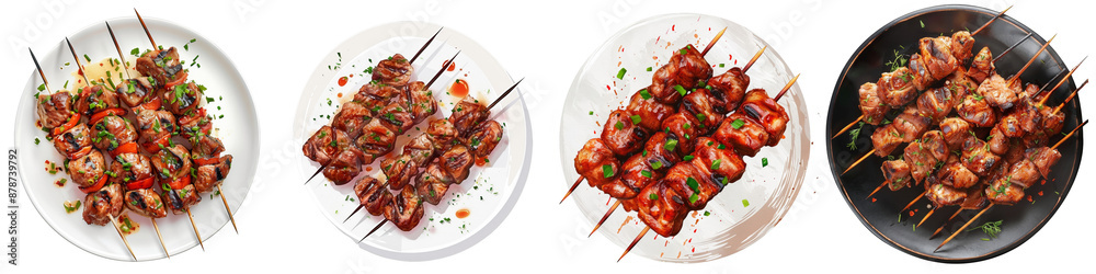 Pinchos Morunos or Spanish Pork Skewers clipart collection, symbol ...