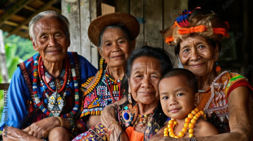 Elderly indigenous filipinos wearing traditional clothing and jewelry ...