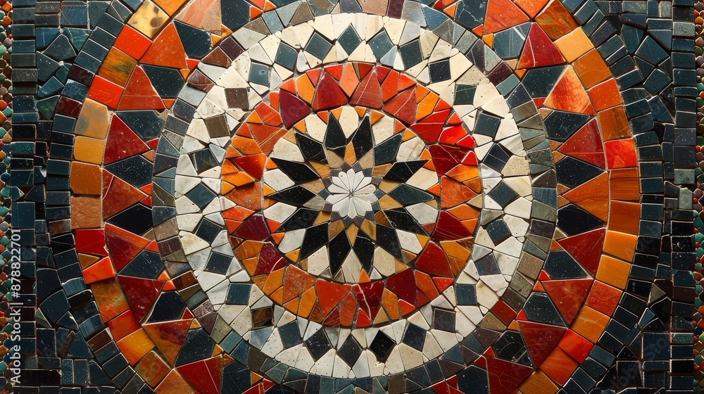 A mosaic background in Arabic pattern, a wallpaper in Arabic pattern ...