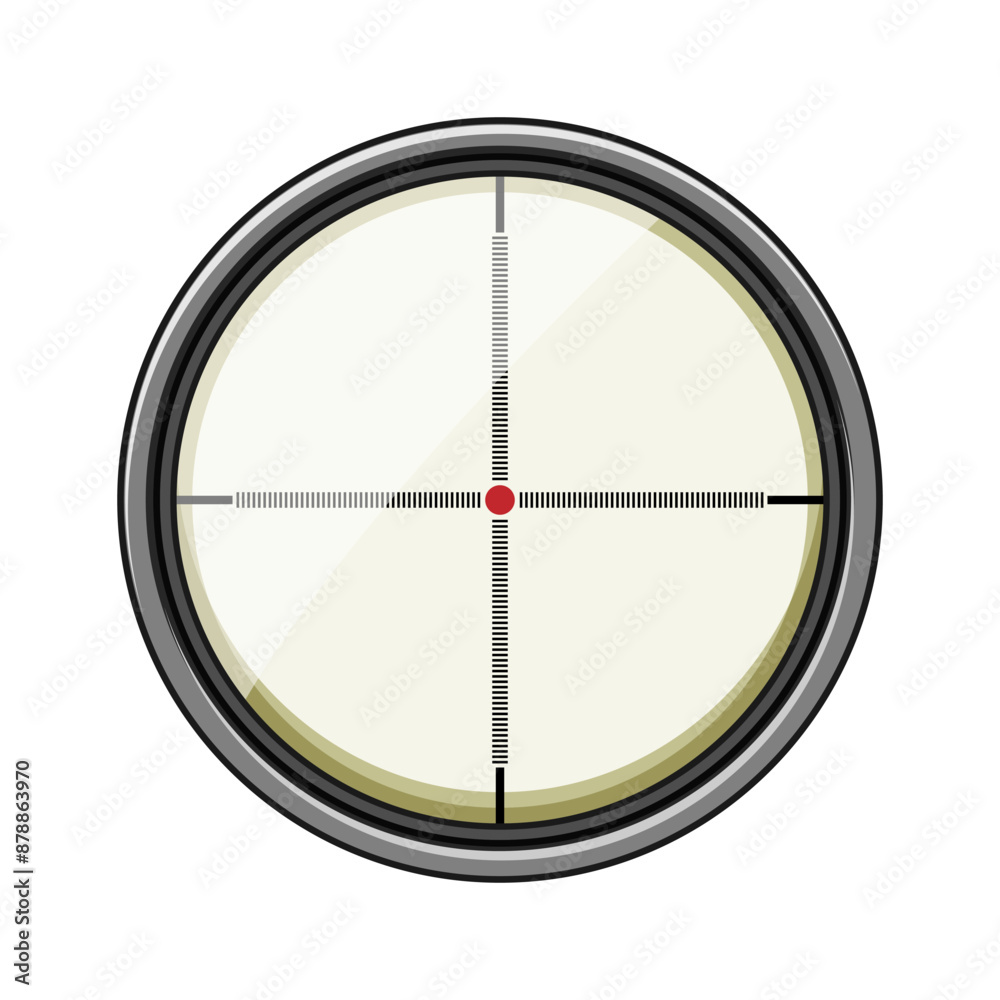sight scope sniper cartoon. crosshair gun, view shot, weapon cross ...
