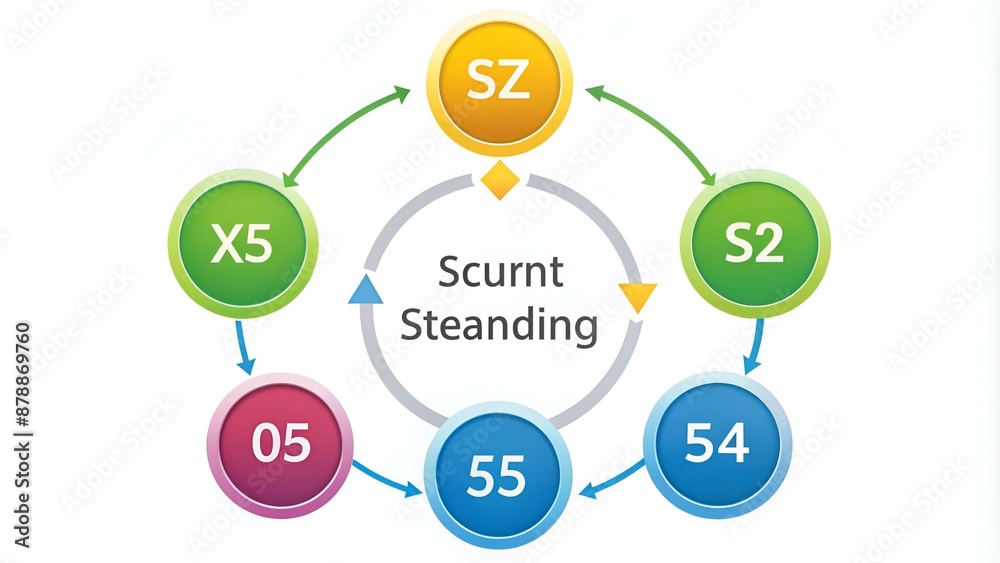 5S methodology management or 5 steps for success with circle arrow line ... 5S methodology management or 5 steps for success with circle arrow line ...