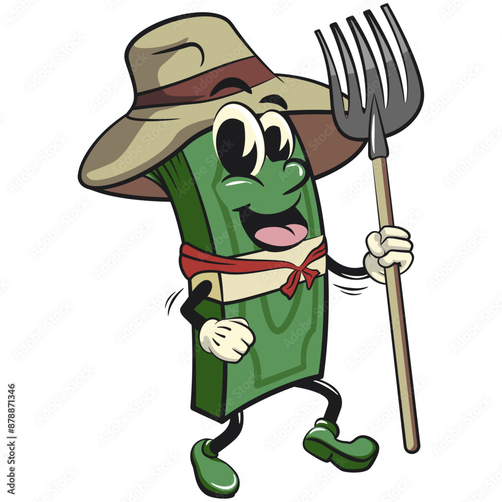 Vetor de character of a bundle of cash money cartoon vector isolated ...