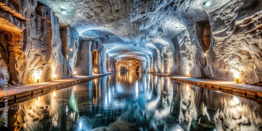 Ancient crystalline formations, glittering salt walls, and eerie ...
