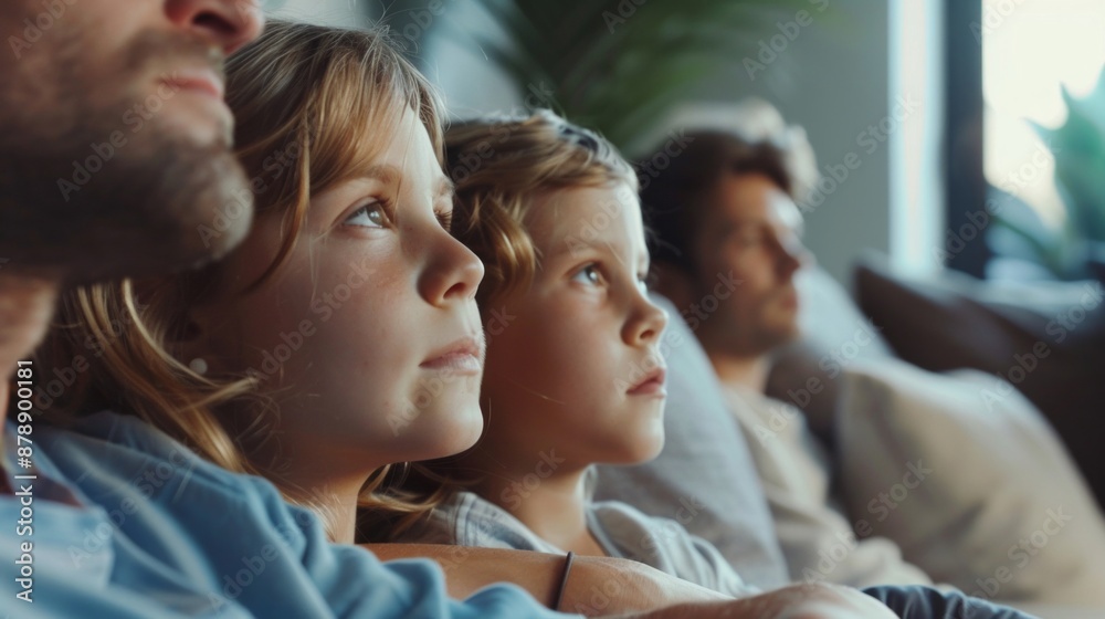 imagine imagine real picture of a tired beautiful family with kids ...